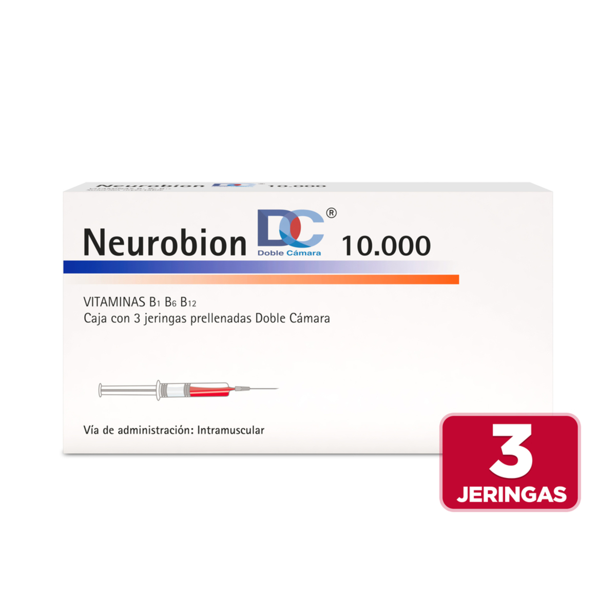 NEUROBION DC JERINGAS PRELLENADAS DOBLE CAMARA SOLUCION INYECTABLE 10000 X3 - Redfarma - Una ...