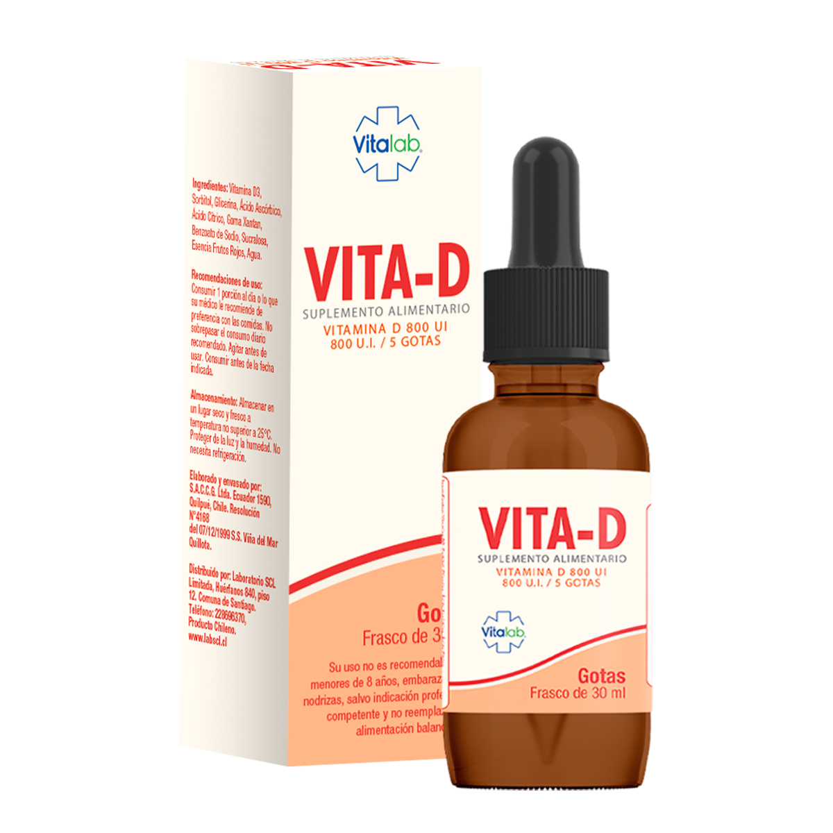 VITA D 800 UI GOTAS 30 ML. - Redfarma - Una Farmacia Online en Chile