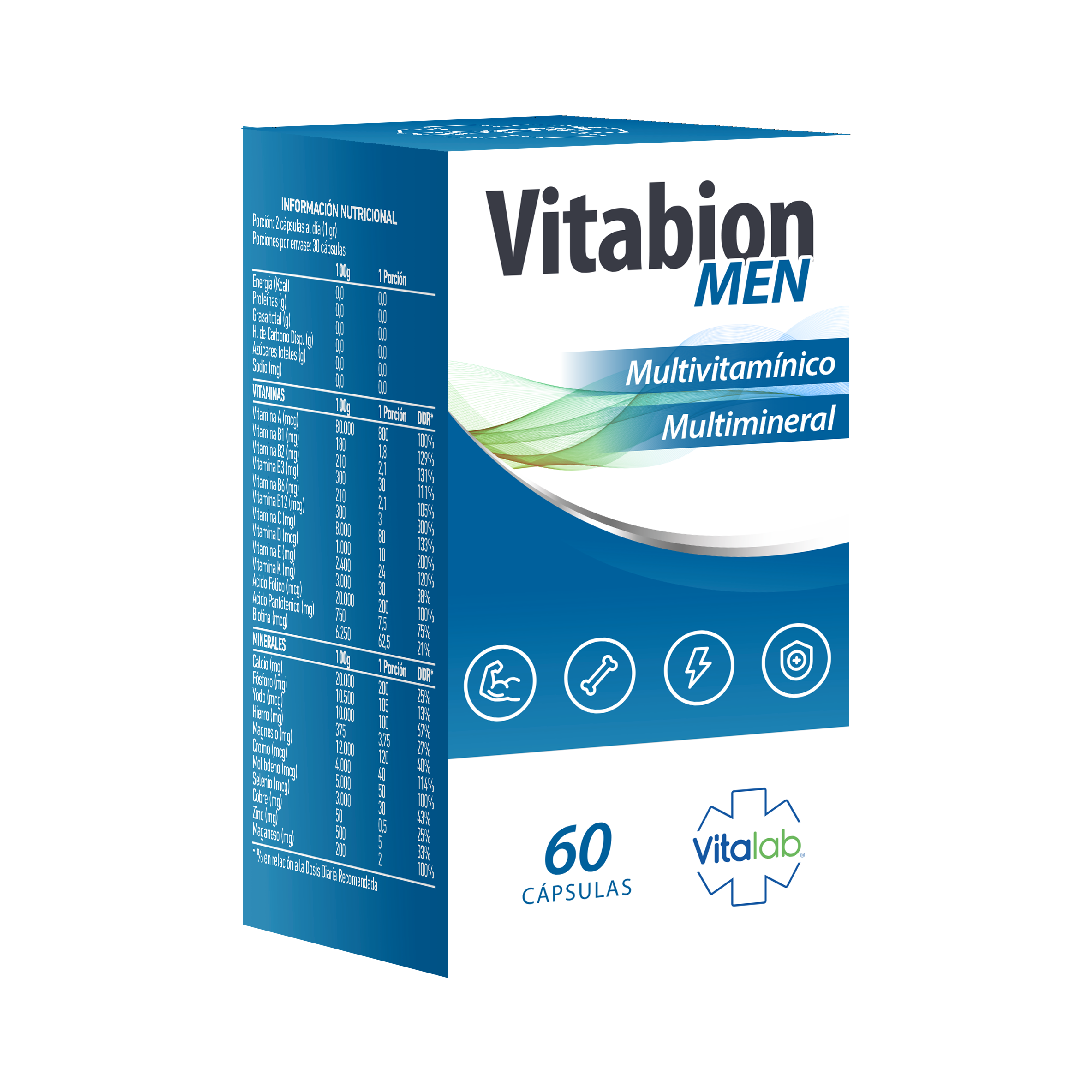 VITABION MEN 60 CAPS. - Redfarma - Una Farmacia Online en Chile