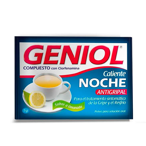 GENIOL COMPUESTO C/CLORFENAMINA POLVO P/SOLUCION ORAL SOBRE CALIENTE NOCHE (30) - Redfarma - Una ...